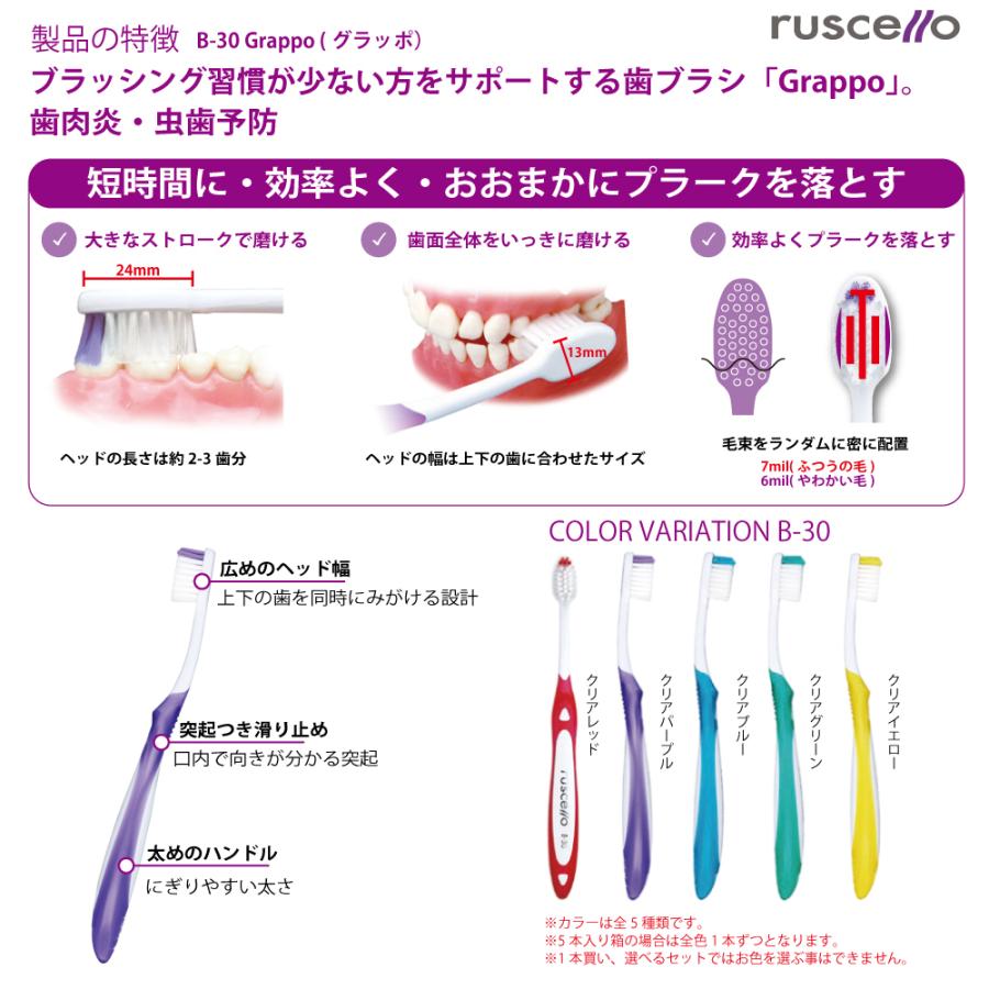 ルシエロ グラッポ B-30 お試し1本売り 歯ブラシ 色は選べません :GC-B30-1:ROYAL BREEZE - 通販 - Yahoo!ショッピング