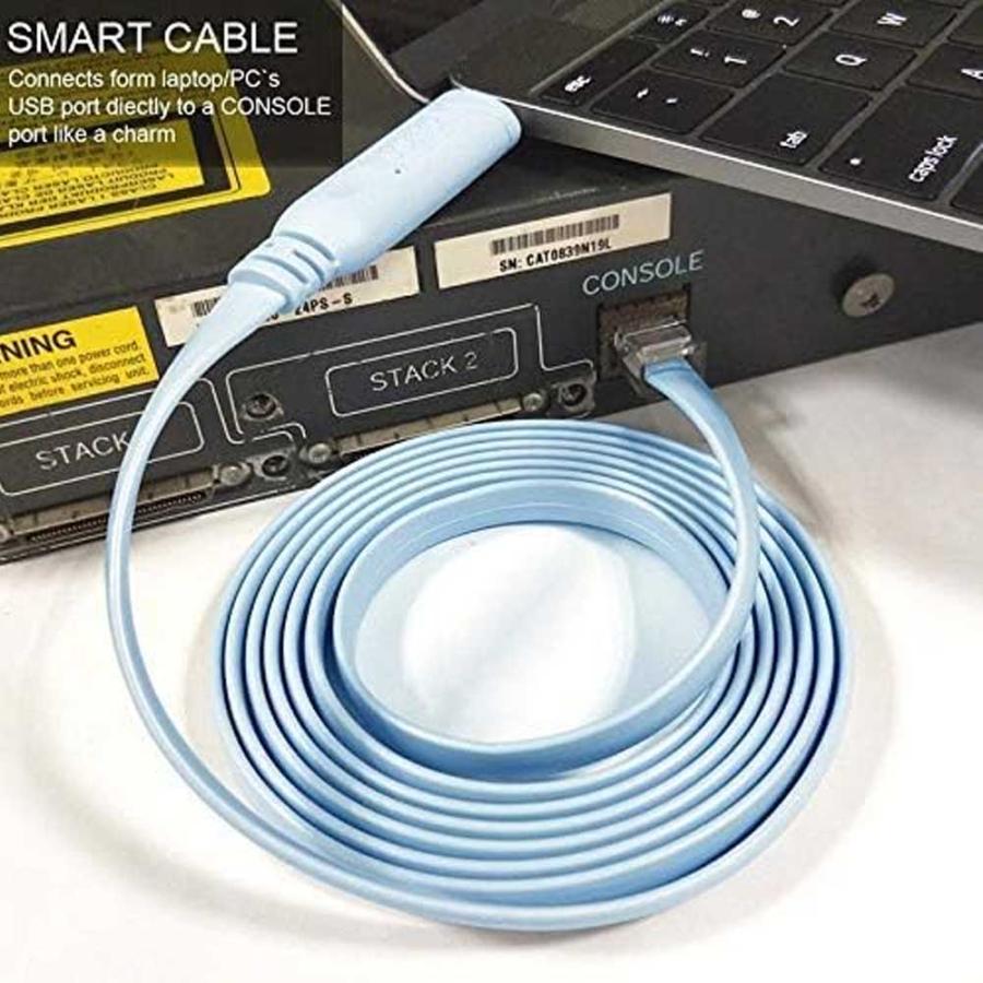 【USB C to RJ45 コンソールケーブル】1.5m Console Cisco NETGEAR Ubiquity LINKSYS TP-Linkルーター/スイッチ/ノートパソコン用 ...