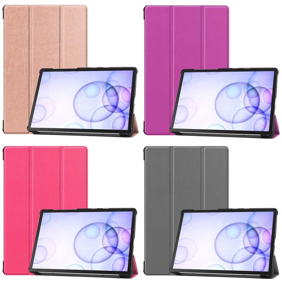 Galaxy Tab S5e / S6 T860/ SM-T865 10.5 三つ折カバー 薄型スタンド機能 高品質PUレザー 超軽量 ...