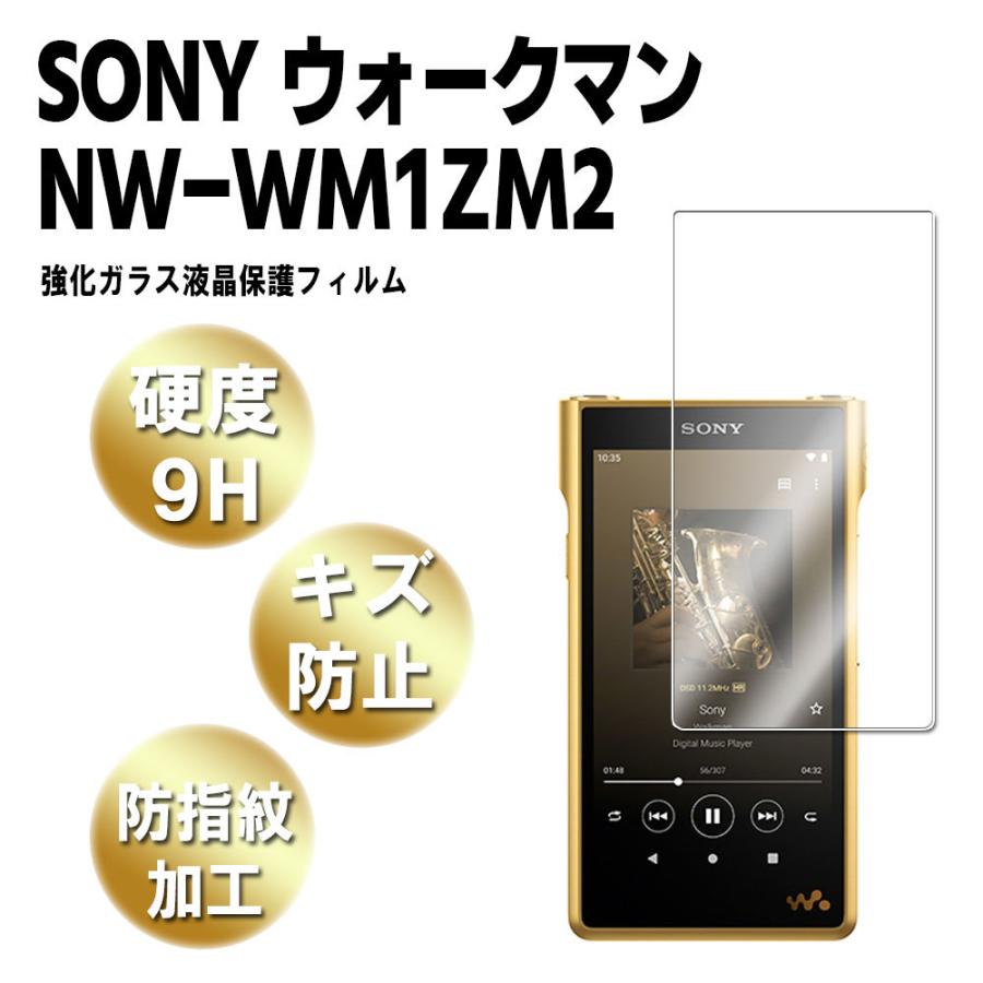 WALKMAN ウォークマン Sony WM1シリーズ ガラスフィルム 保護フィルム 耐指紋 撥油性 表面硬度 9H 0.3mmガラス 2 ...