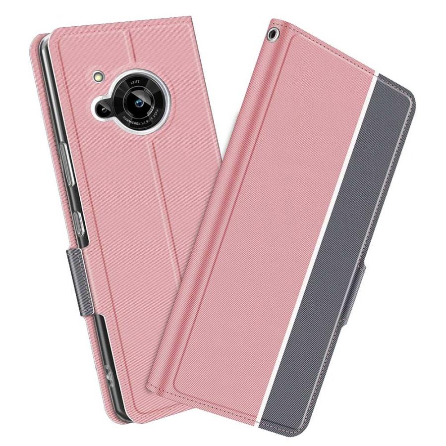AQUOS R アクオスR7 ケース 手帳型 スマホケース ツートンカラー R7 SH-52C カバー マグネット 定期入れ ポケット ...
