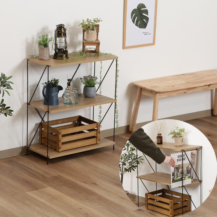 不二貿易 オープンラック 3段 60cm幅 EZBO | ラック 収納 ブラウン 茶 木目調 ブラック 黒 白 ホワイト シンプル グレー 灰色 おしゃれ オープンシ : ロイヤル通販 ...