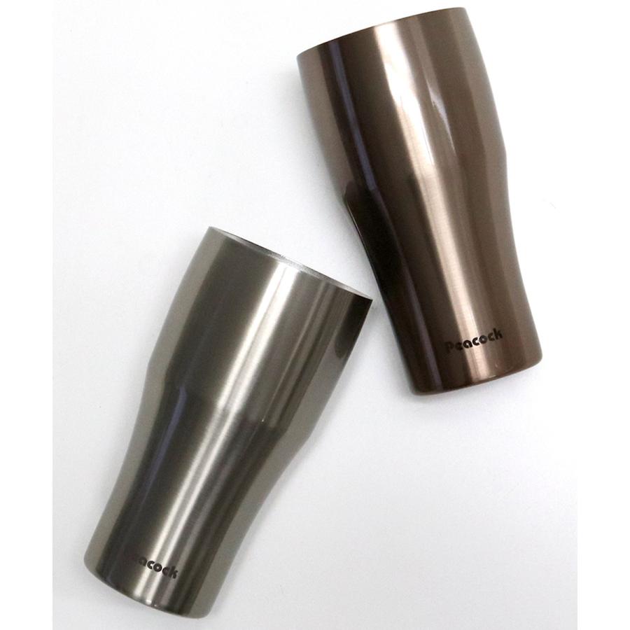 ステンレスタンブラー 440ml 2個セット ピーコック 魔法瓶 | 保冷 保温 ビールグラス レモンサワー ビアカップ ハイボール 酒 コップ 洗いやすい コーヒー 家 :C509-2 ...