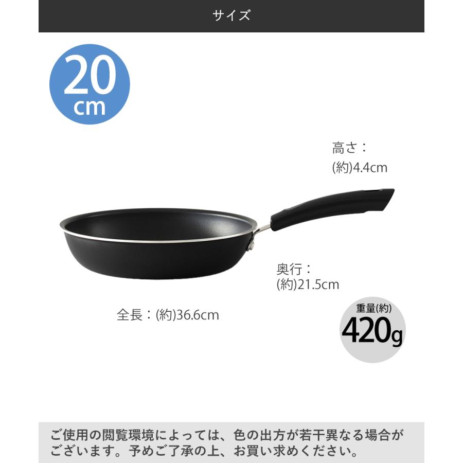 FUJIMARU BLACK フライパン 20cm ガス火 FE2-P20 | MEYER マイヤー 20センチ ホーロー ブラック ガス 黒 直火 シンプル おしゃ : ロイヤル通販 ...
