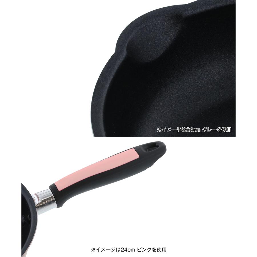 フライパン 26cm IH対応 両口 ピンク 軽わざパン カリーノ NQ-0093 ベストコ | 軽い 軽量 ih ガス 直火 深型 深型 ...