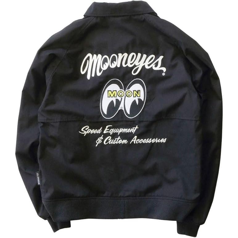 MOONEYES 【在庫あり 即納】Mサイズ MOONEYES HARRINGTON JACKET OMJ-043 Black スイングトップ ...