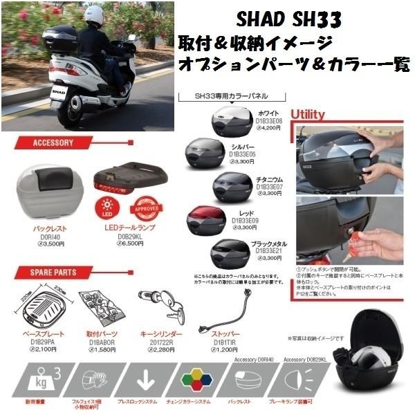 SHAD シャッド SH33 ボックス 【パネル色ブラックメタル】 33L : rpskショッピング - 通販 - Yahoo!ショッピング