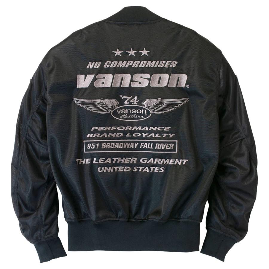 VANSON 【在庫あり 即納】VANSON バンソン Mサイズ TVS2501S メッシュMA-1ジャケット BK/ガンメタ 【2025春夏モデル】 : rpskショッピング - 通販 ...