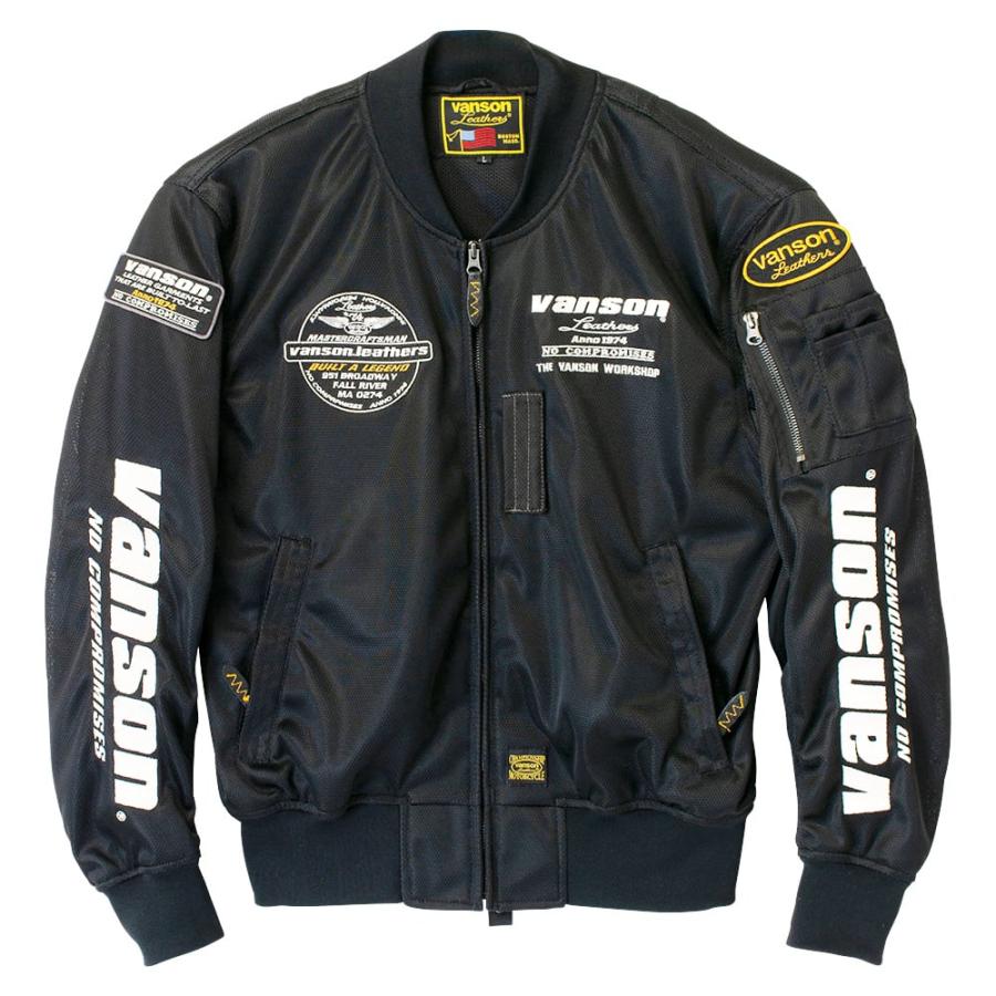 VANSON 【在庫あり 即納】VANSON バンソン Mサイズ TVS2501S メッシュMA-1ジャケット ブラック/アイボリー 【2025春夏モデル】 : rpskショッピング - 通販 ...