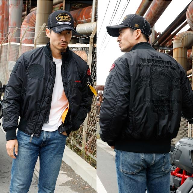 VANSON 【在庫あり 即納】バンソン 2XLサイズ VS23108W MA-1ジャケット BK/BK 2XL MA-1 JACKET (秋冬モデル) : rpskショッピング - 通販 ...