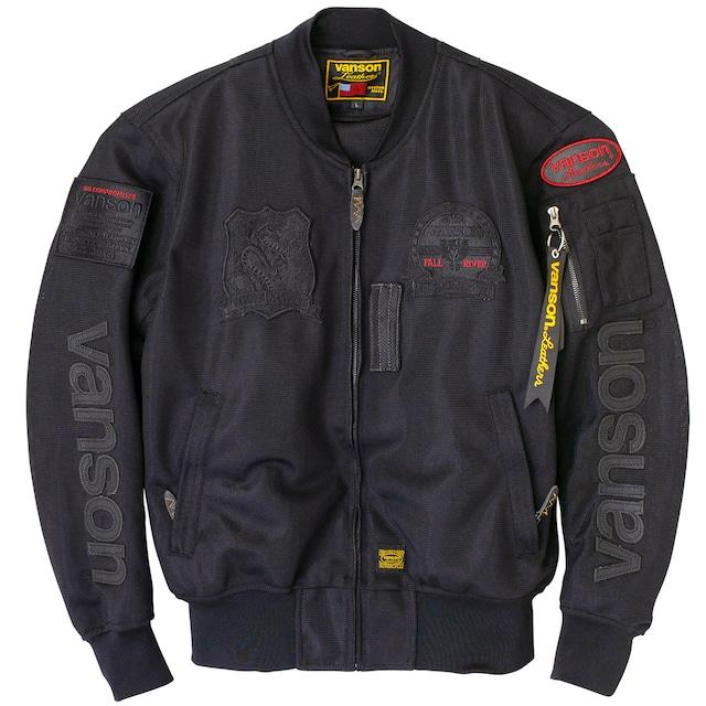 VANSON 【在庫あり 即納】Lサイズ バンソン VS24101S メッシュ MA-1 ジャケット BK/BK 着脱防風インナー装備 (3シーズン対応) : rpskショッピング - 通販 ...