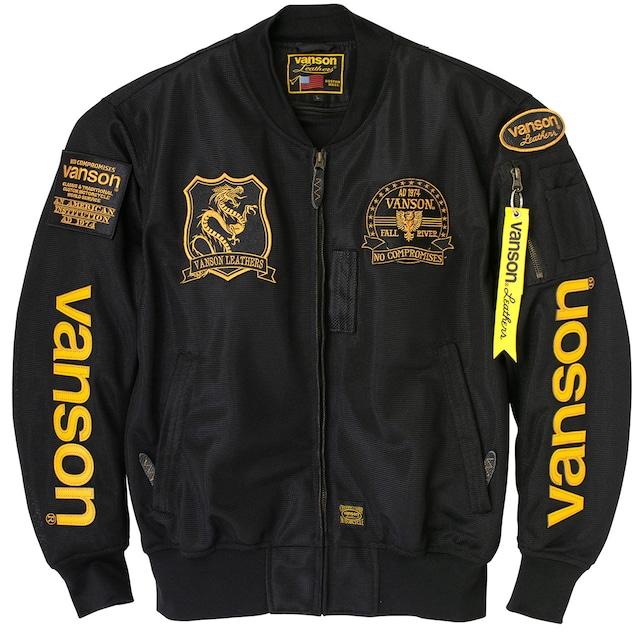 VANSON 【在庫あり 即納】Lサイズ バンソン VS24101S メッシュ MA-1 ジャケット BK/イエロー L 着脱防風インナー装備 : rpskショッピング - 通販 ...