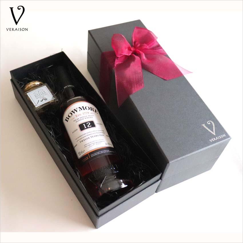 ウイスキー おつまみ セット プレゼント 牡蠣 ギフト シングルモルトウイスキー ボウモア 12年 正規品 広島牡蠣瓶詰め リボン包装 ...