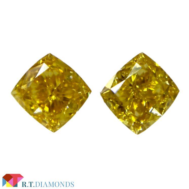 FANCY INTENSE ORANGY YELLOW 0.111ct＆0.115ct/X/RT0417/CGL : rt0417 : RTDiamonds - 通販 - Yahoo!ショッピング
