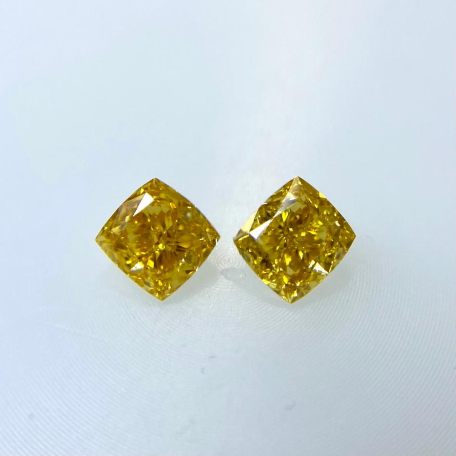 FANCY INTENSE ORANGY YELLOW 0.111ct＆0.115ct/X/RT0417/CGL : rt0417 : RTDiamonds - 通販 - Yahoo!ショッピング