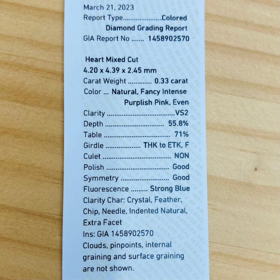 FANCY INTENSE PURPLISH PINK 0.33ct HS/RT2114/GIA : RTDiamonds - 通販 - Yahoo!ショッピング