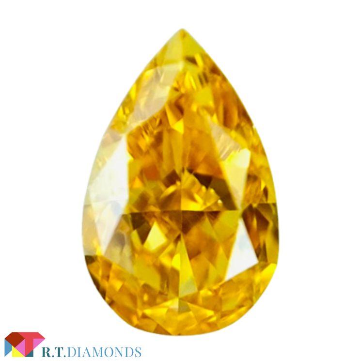 FANCY VIVID YELLOW ORANGE 0.242ct PS/RT2173/CGL :RT2173:RTDiamonds - 通販 - Yahoo!ショッピング