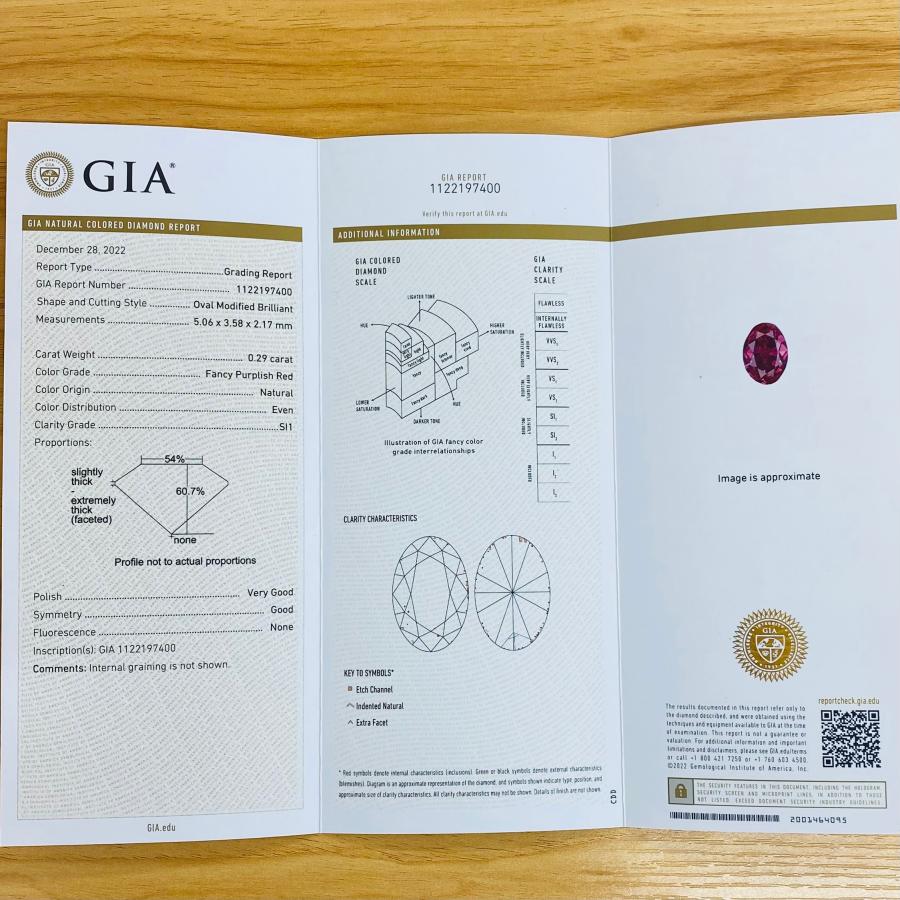 FANCY PURPLISH RED 0.29ct 0V/RT2300/GIA/CGL : RTDiamonds - 通販 - Yahoo!ショッピング