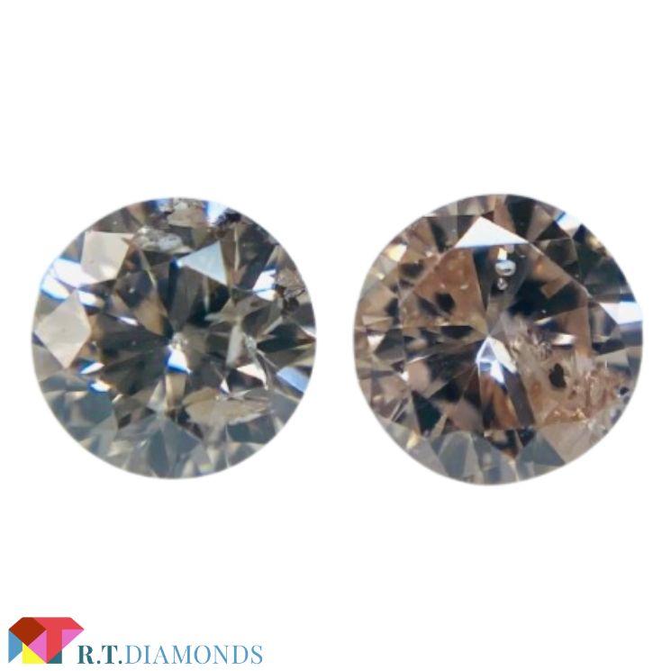 FANCY LIGHT BROWNISH PINK 0.153ct＆0.149ct/RD/RT2986/CGL : rt2986 : RTDiamonds - 通販 - Yahoo!ショッピング