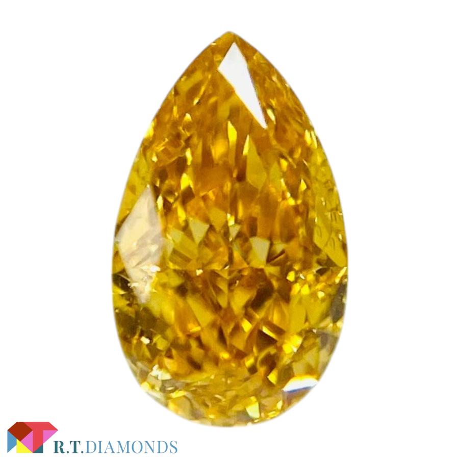 FANCY VIVID YELLOW ORANGE 0.148ct PS/RT3147/CGL : RTDiamonds - 通販 - Yahoo!ショッピング