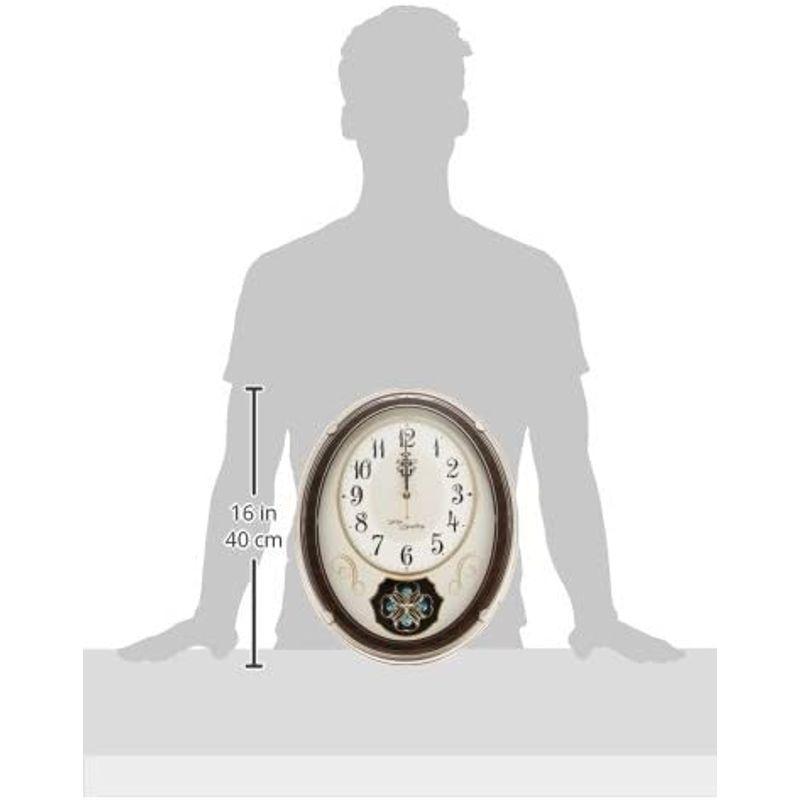 セイコー クロック 掛け時計 電波 アナログ トリプルセレクション メロディ 飾り振り子 薄金色 パール AM259B SEIKO ...