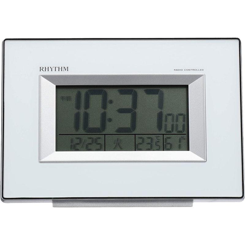 リズム(RHYTHM) 目覚まし時計 電波 デジタル フィットウェーブD194 温度 ・ 湿度 計付き カレンダー 白 RHYTHM 8RZ :20220215120312-00558 ...