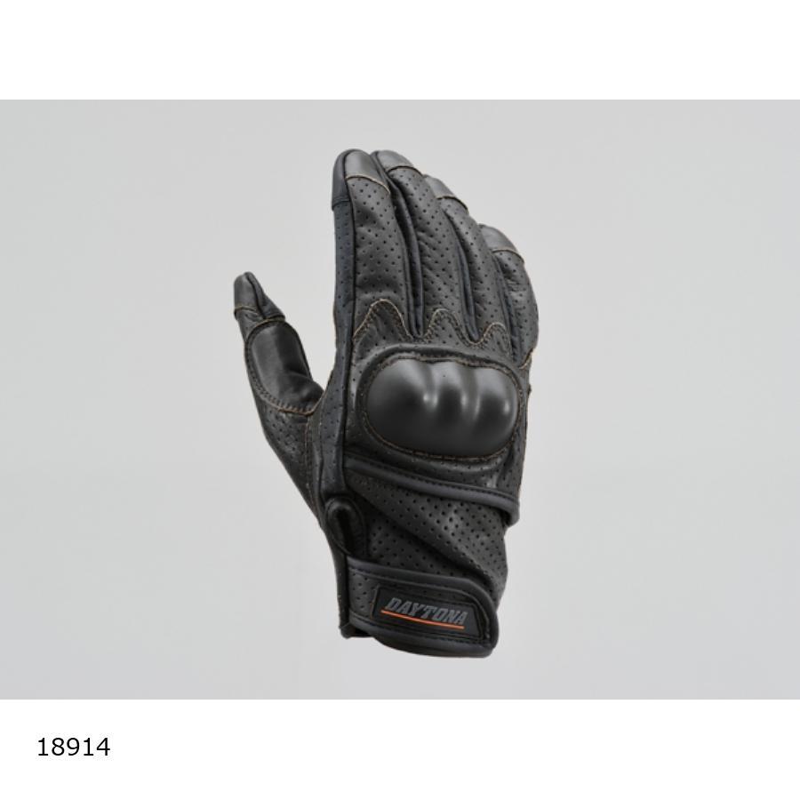 DAYTONA（バイク用品） Daytona (デイトナ) HBG-130 パンチングメッシュプロテクターカウレザーグローブ ブラック/XL ...
