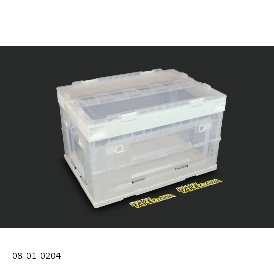 スペシャルパーツ武川 スペシャルパーツタケガワ 折り畳みコンテナ50L(クリアホワイト) 汎用 08-01-0204 : バイク・車パーツ ラバーマーク - 通販 - Yahoo!ショッピング