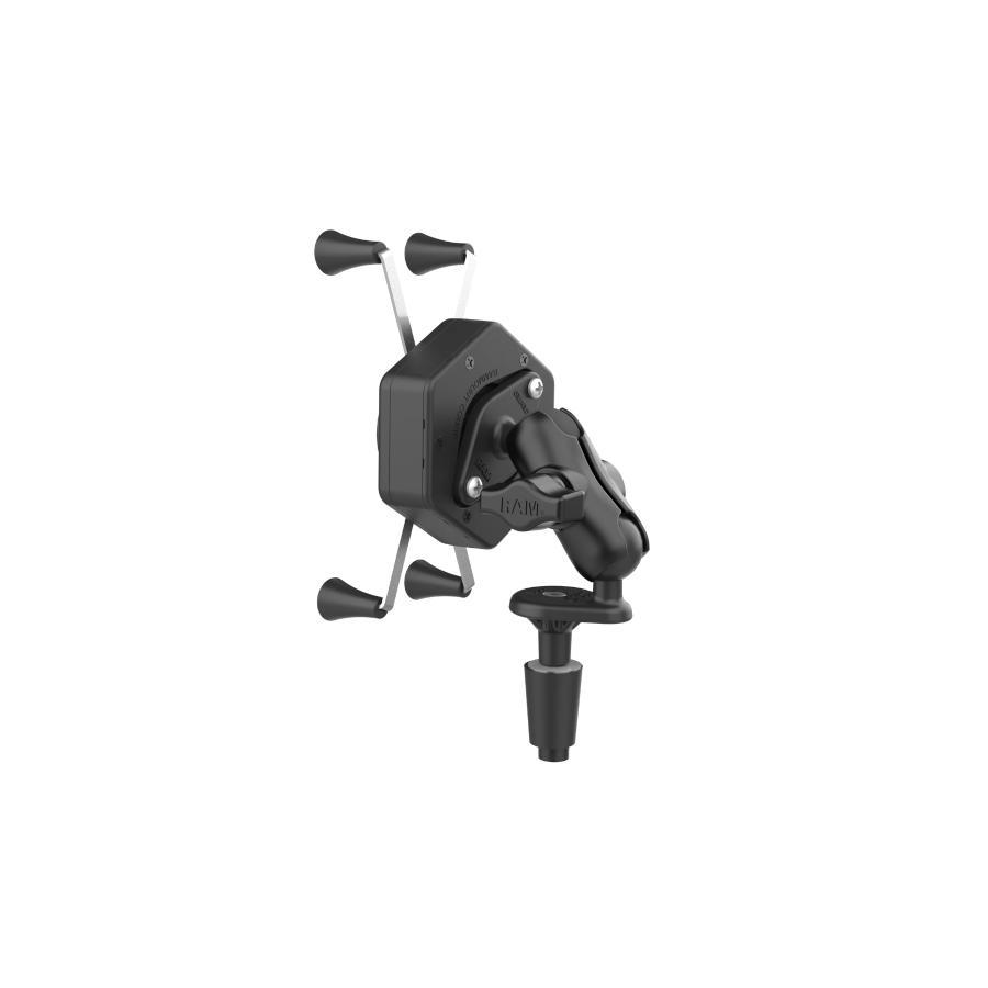 RAM MOUNTS ラムマウント 防振Xグリップ(M)＆フォークステムベースセット(ショートアーム) 内径φ12-38mm対応 1インチ ...