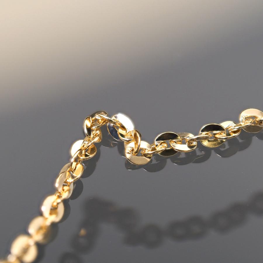 マスクチェーン 10金 イエローゴールド フェイクモザイクチェーン 幅1.1mm 長さ70cm｜鎖 K10YG k10 10k 貴金属 ジュエリー レディース : ジュエリー&ネックレス ...