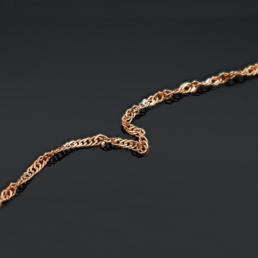 ブレスレット チェーン 18金 ピンクゴールド スクリューチェーン 幅1.3mm｜鎖 K18PG k18 18k 貴金属 ジュエリー レディース メンズ : ジュエリー&ネックレス RUBBY ...