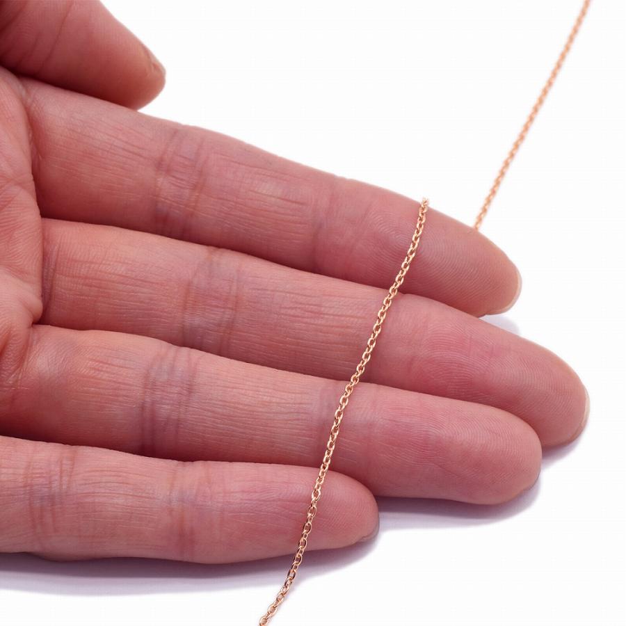 ネックレス チェーン 18金 ピンクゴールド 小豆チェーン 幅1.3mm｜鎖 K18PG k18 18k 貴金属 ジュエリー レディース メンズ : ジュエリー&ネックレス RUBBY ...