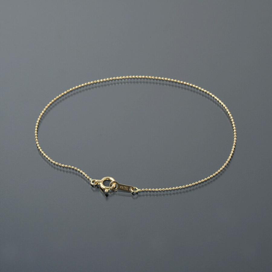 ブレスレット チェーン 18金 イエローゴールド ボールチェーン 幅0.8mm｜鎖 K18YG k18 18k 貴金属 ジュエリー レディース メンズ : ジュエリー&ネックレス RUBBY ...