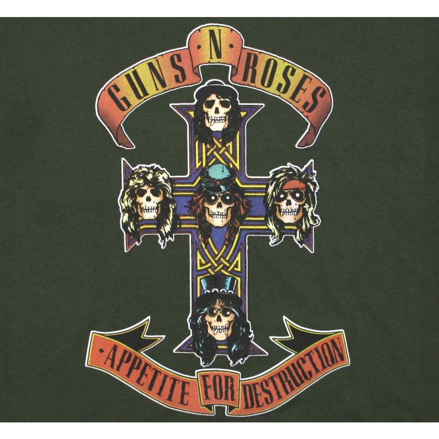 Guns N' Roses / Appetite for Destruction Womens Crop Top 7 (Olive Drab) - ガンズ・アンド・ローゼズ Tシャツ ...