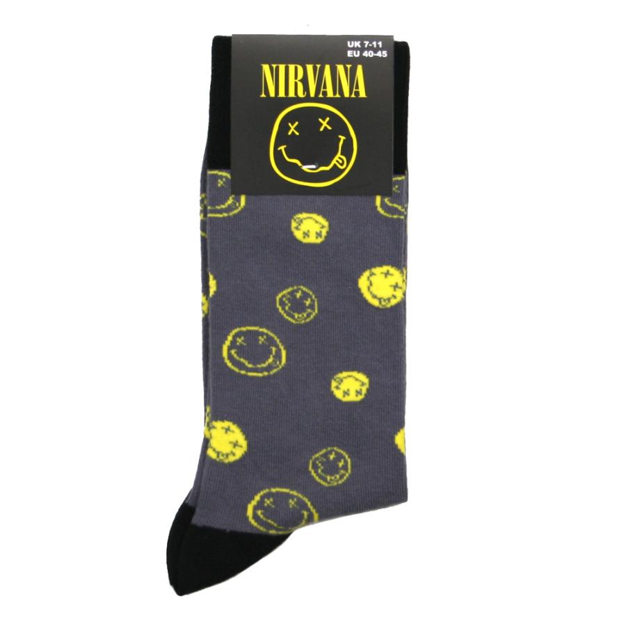 Nirvana / Smiley Face Socks 4 (Charcoal Grey) - ニルヴァーナ ソックス :10005143:Rudie - 通販 - Yahoo!ショッピング