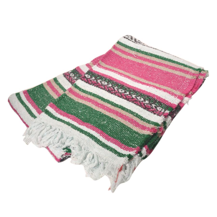 アースラグズ(EARTH RAGZ)メキシカン ラグ ブランケット キャンプ アウトドア ヨガ ストライプファルサ ラフエッジ[約195× ...