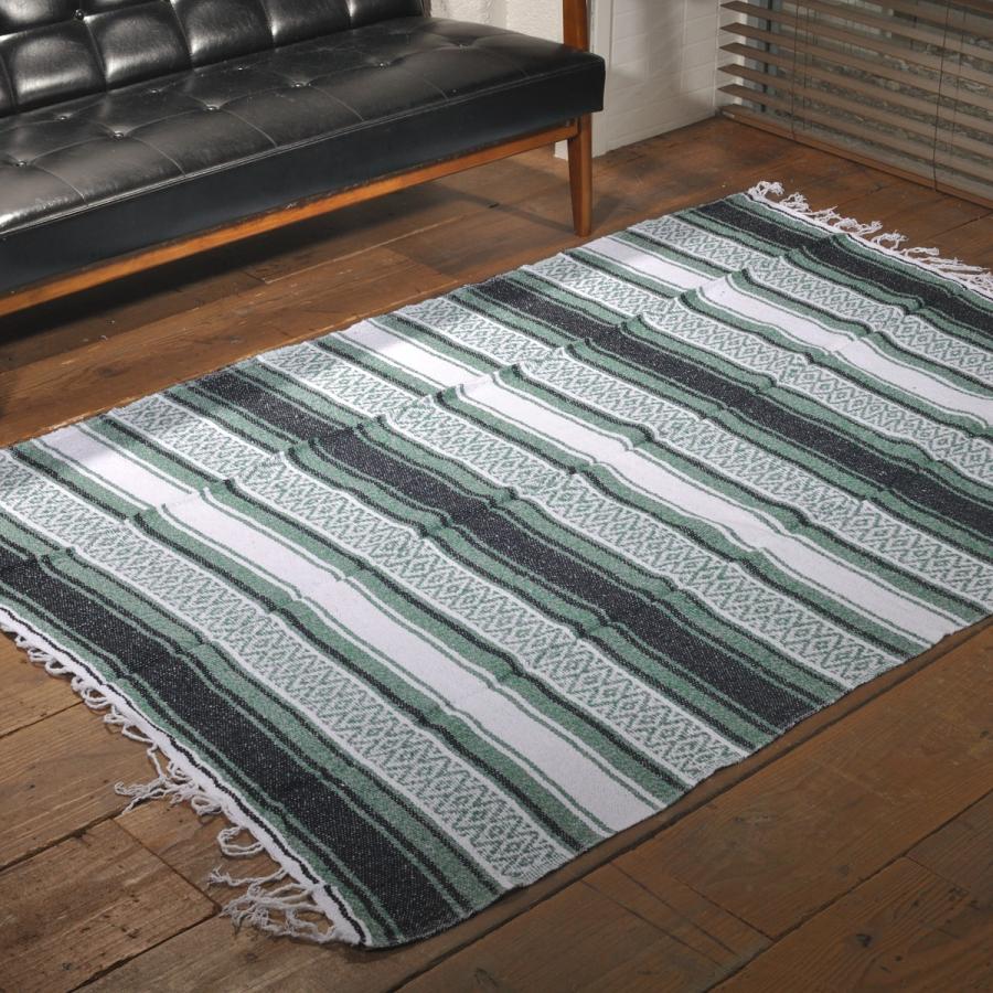 アースラグズ(EARTH RAGZ)メキシカン ラグ ブランケット キャンプ アウトドア ヨガ ストライプファルサ[約180×122cm ...