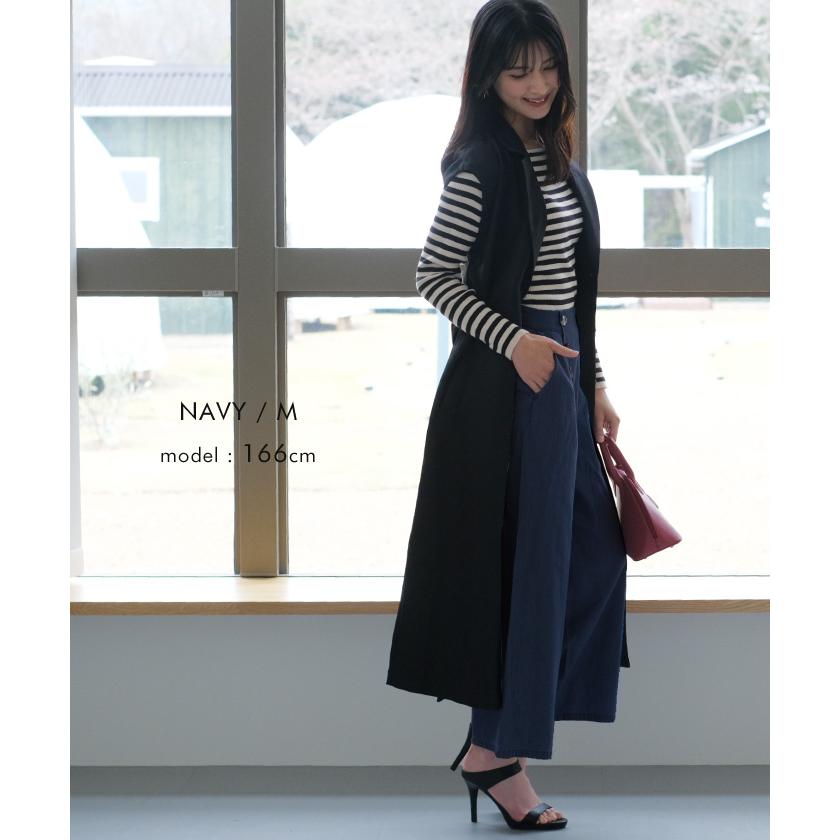 aquagarage デニムウエストボタンワイドパンツ レディース 春 夏 aquagarage デニムウエストボタンワイドパンツ レディース 春 夏