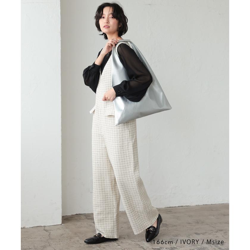 aquagarage ツイードVネックオールインワン レディース 春 秋 冬 M L : aquagarage Yahoo!店 - 通販 - Yahoo!ショッピング