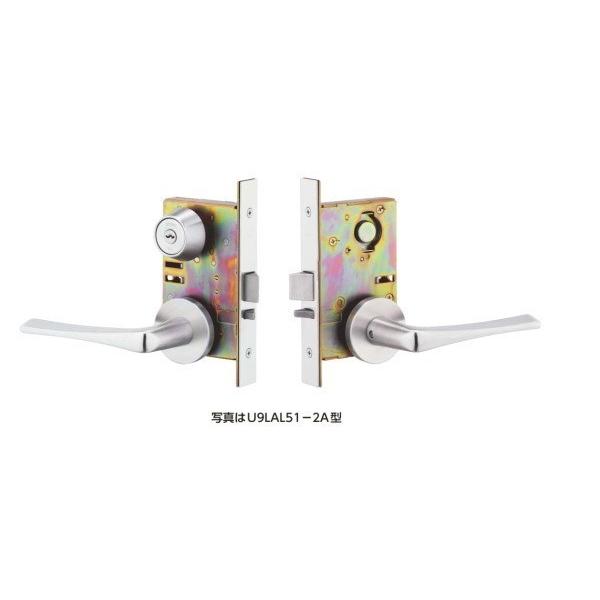 MIWA 美和ロック LAT51-2A レバーハンドル錠（自動施錠タイプ） BS51/64mm 扉厚33〜41mm シルバー色（ST） キー3本付き 【在庫品】 :LAT51-2A ...