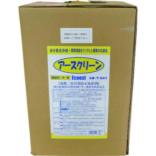 オイル処理剤 アースクリーン 20L T-041 一般工業用 中性 濃縮型 油処理剤 エコエスト 二次汚染防止洗浄剤 油分散洗浄剤 - キッチン消耗品