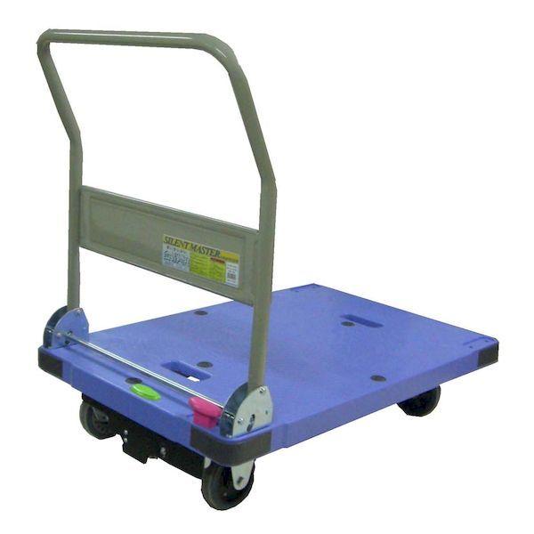 ナンシン DSK-302B2 樹脂微音運搬車 サイレントマスター DSK302B2 プッシュストッパー付 微音台車 N-DSK-302B2 NDSK-302B2 静音樹脂運搬車 nansin ...