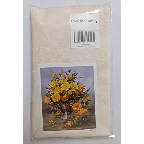 LovetheFamily 数字油絵 数字キット塗り絵 手塗り DIY絵 デジタル油絵 黄色いバラの花 40x50cm ホーム オフィス装飾 : s-b0798vxv94-20231106 ...
