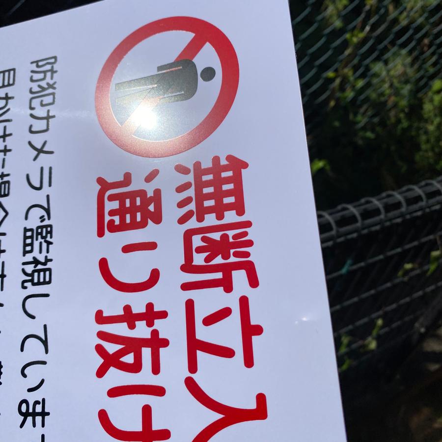 2枚入-送料無料 激安看板 PVL01『無断立入禁止 通り抜け禁止』 約W200×H315ミリ 安全標識 注意喚起 看板 標識 注意看板 耐水 屋外対応 プレート看板 : SC看板工場 ...