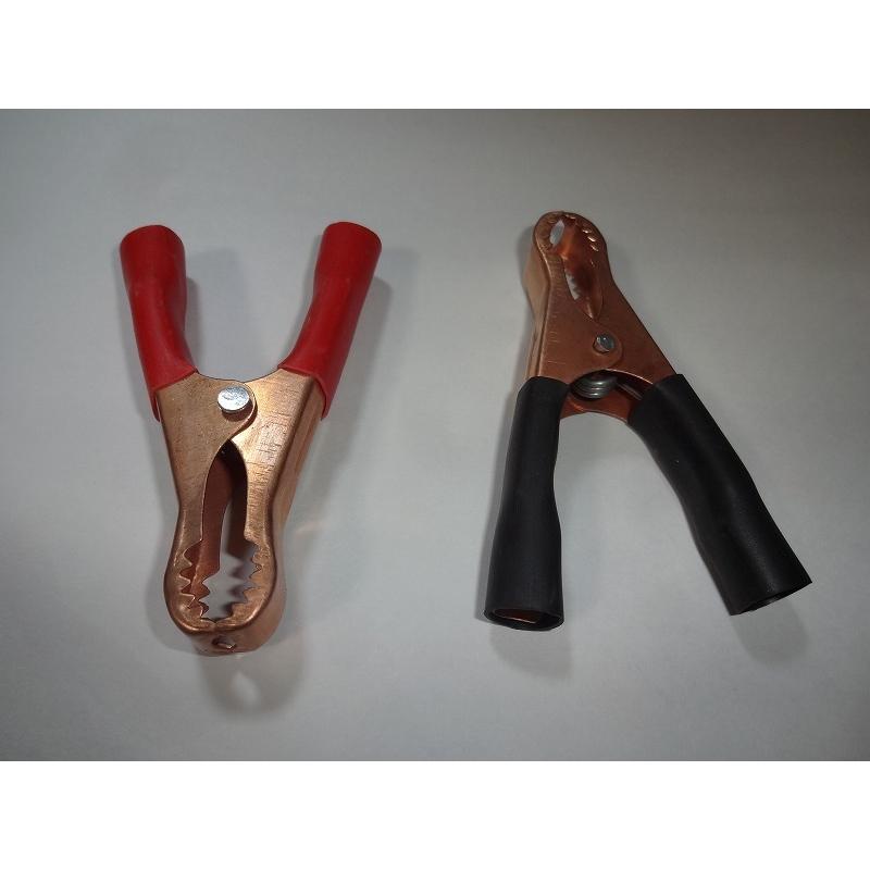 送料込 小型 ワニグチクリップ ワニ口 鰐口 赤黒 1対 2個組 : 231125-waniguchi-clip-80mm-1pair-01 ...