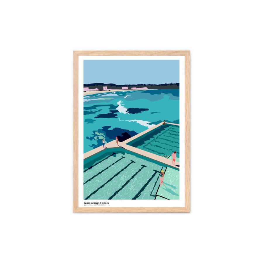 Poster & Frame アートポスター A3 Bondi Icebergs 北欧 インテリア おしゃれ 人気 : CHLOROS 北欧家具と北欧雑貨 - 通販 - Yahoo!ショッピング