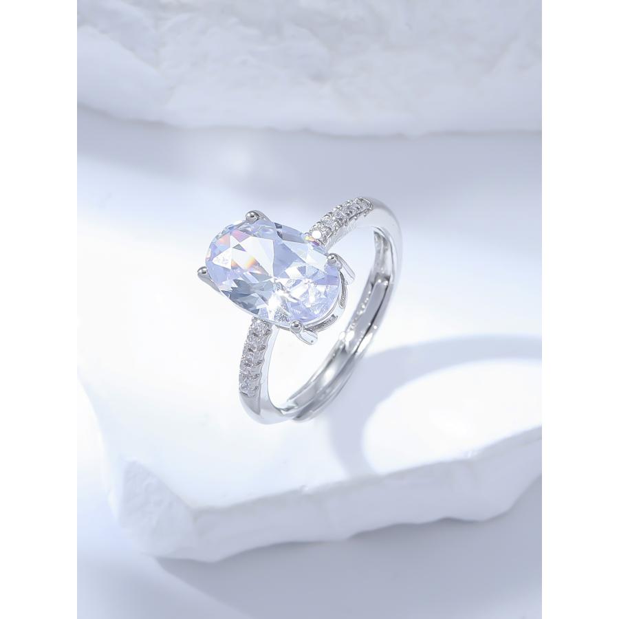 指輪 リング シルバー 結婚式 記念日 アクセサリー フェイクストーン ジルコン風 ジルコニア風 シンプル フリーサイズ 可愛い レディース ジュエリー : Russel海外インテリアショップ ...