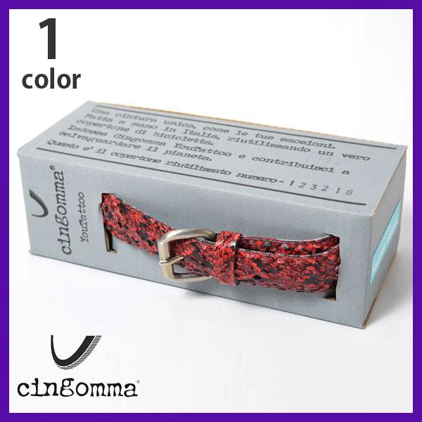 チンゴンマ cingomma CINGOMMA YOUTATOO animal pyton red ベルト ヘビ柄 パイソン柄 自転車タイヤ ...