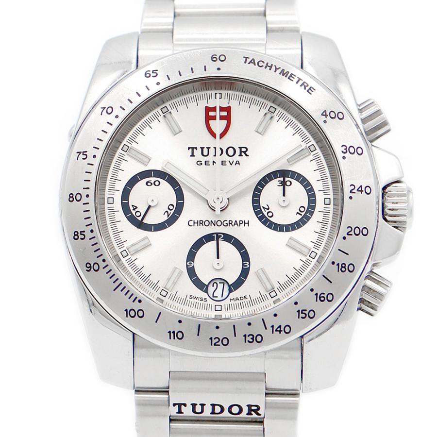 TUDOR チュードル チューダー スポーツ クロノグラフ 20300 デイト シルバー SS ステンレス 自動巻き 【6ヶ月保証】【腕時計 ...