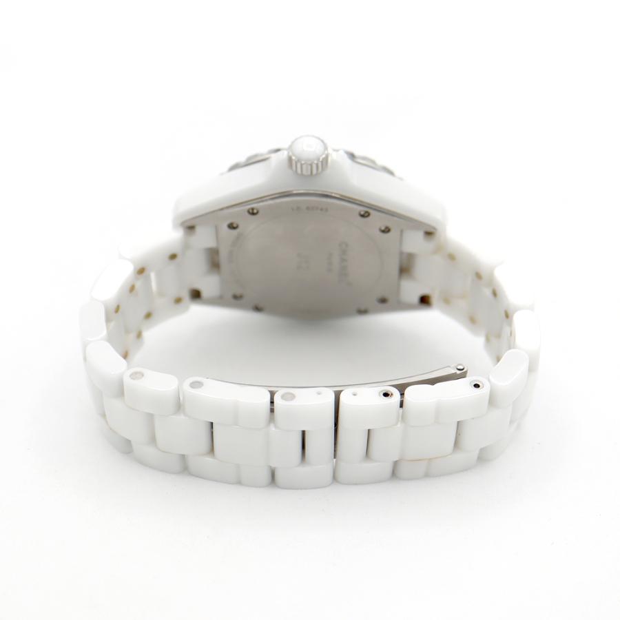 CHANEL 内部点検済 シャネル J12 H1629 12Pダイヤ 純正ダイヤモンド 200m防水 セラミック SS ステンレス メンズ ...